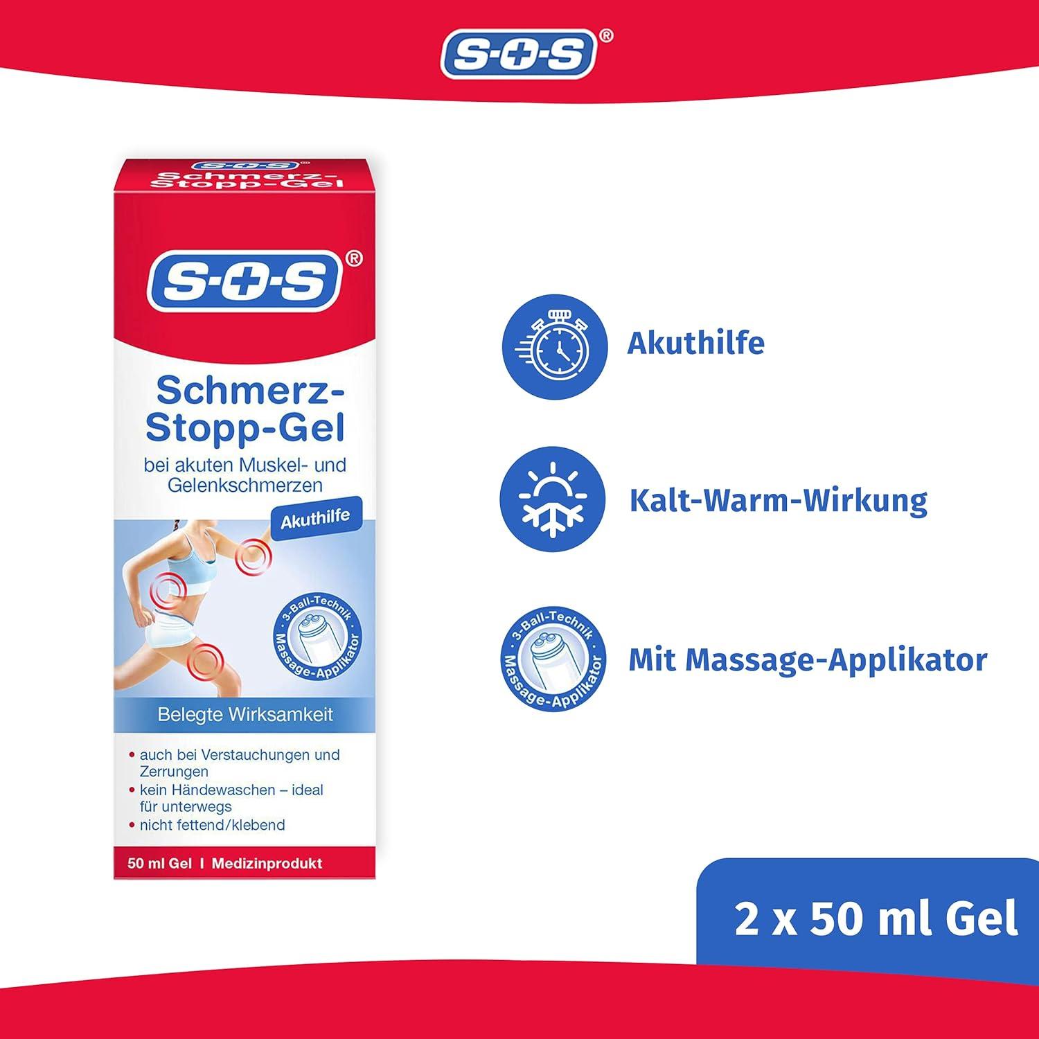 SOS Pain-Stop Gel 2-Pack | Fast Relief for Muscle & Joint Pain ...