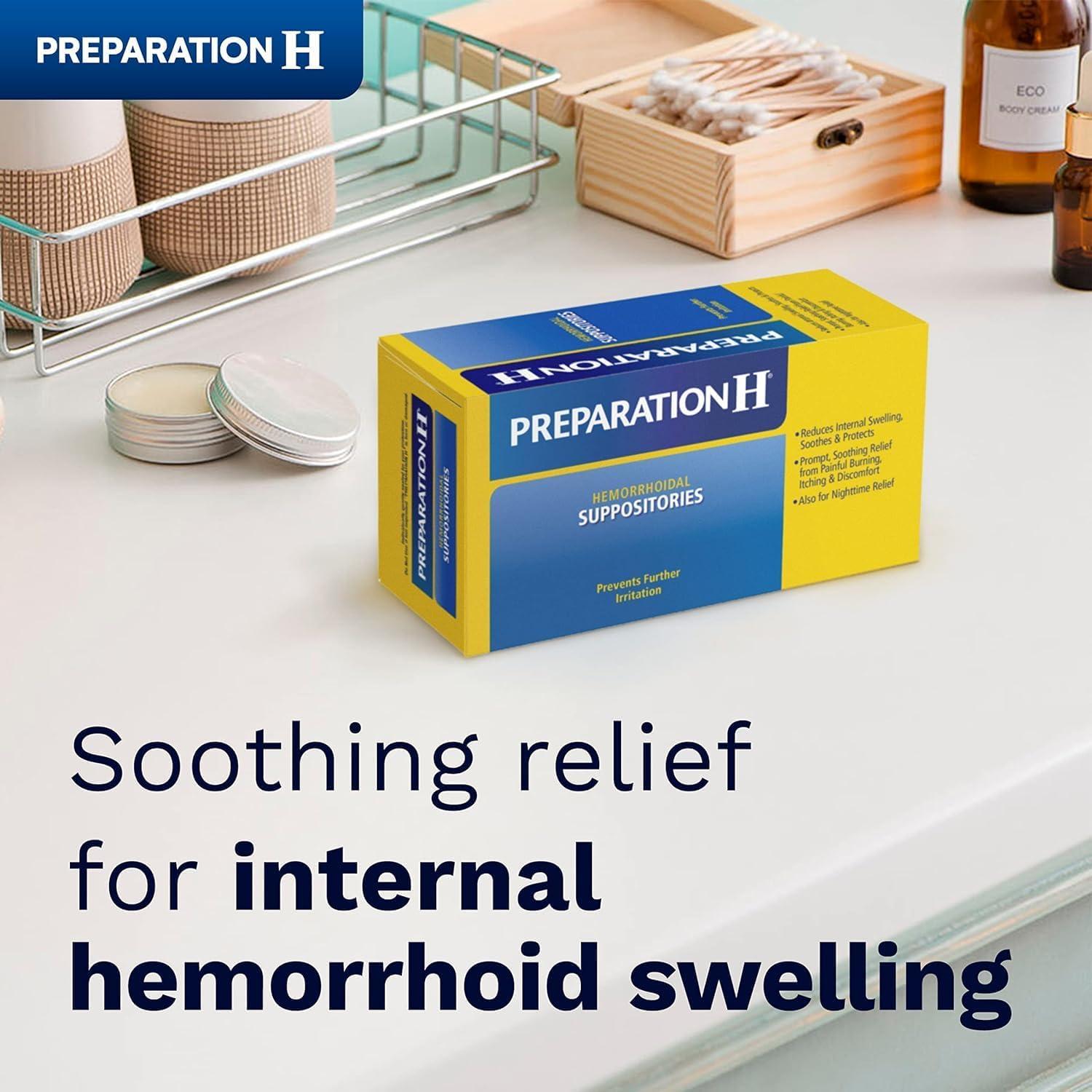 Buy Preparation H Hemorrhoid Suppositories - 24 Count | Fast ...