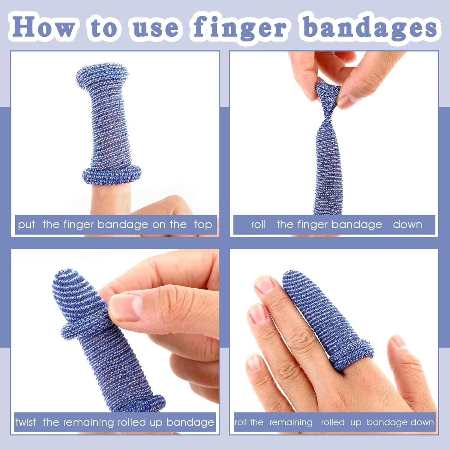 20 Pcs Finger Bandage Roll Tubular Bandage for Finger Sprains and ...