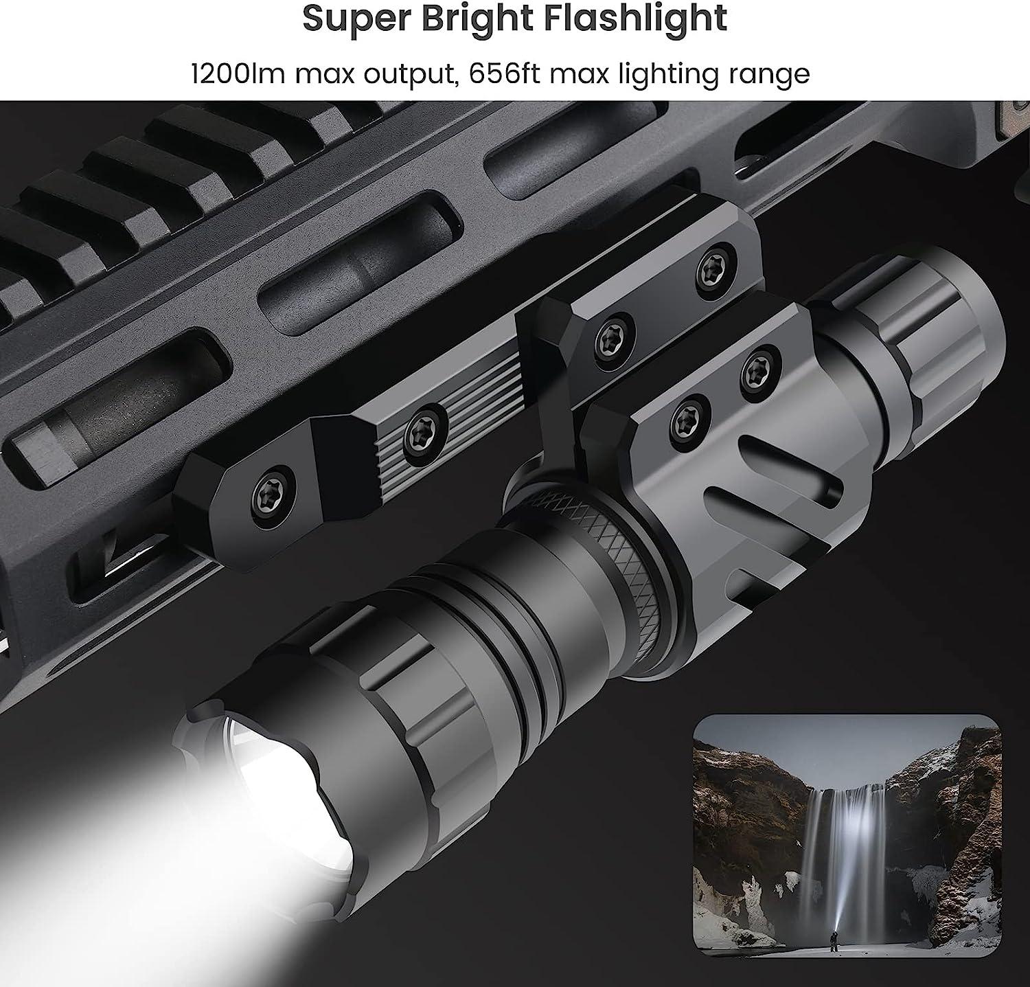 Feyachi FL14-MB Flashlight | 1200 Lumen Matte Black LED Light with ...