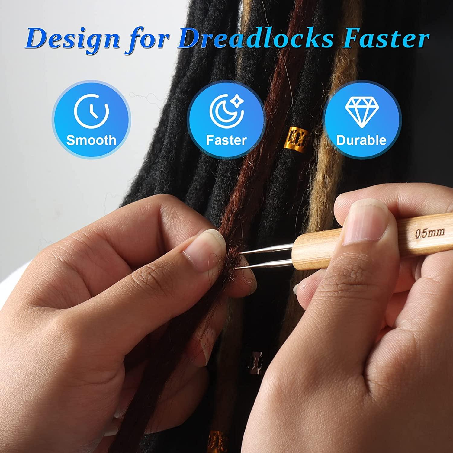 Dreadlock Crochet Needle Set - 6PCS 0.5mm Hooks for Real Locs | Durable ...