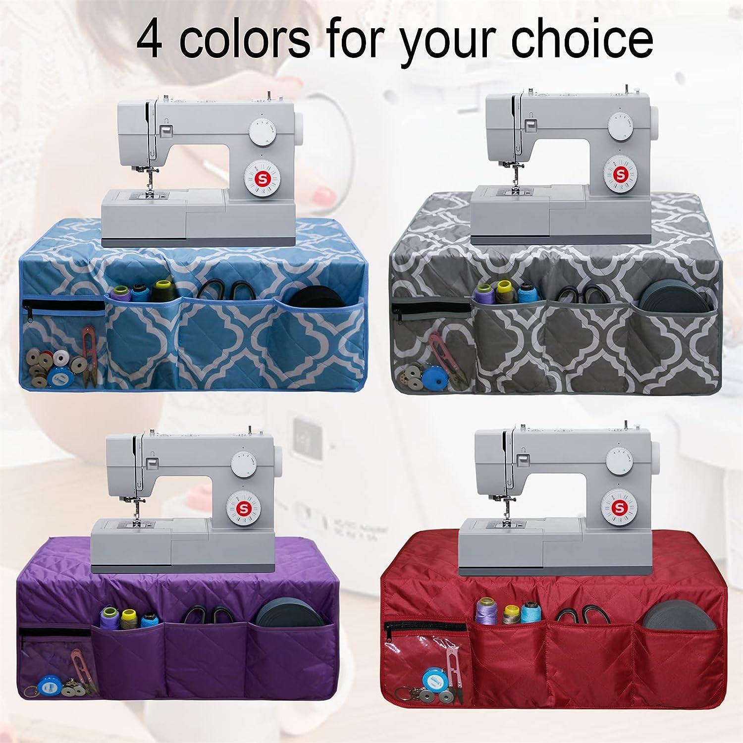 Sewing Machine Table Pad with 4 Pockets - Purple Dust Cover for ...