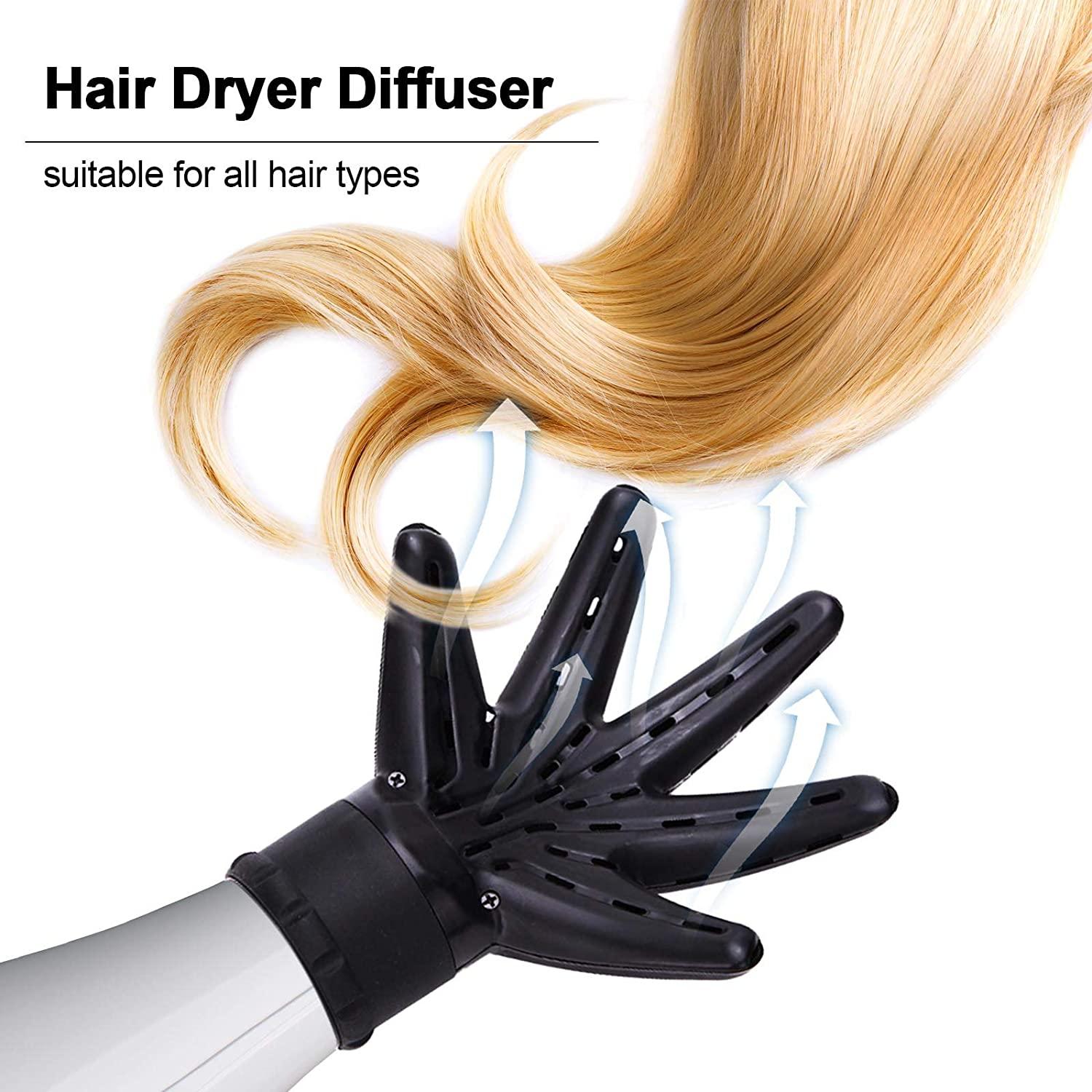 Universal Hair Dryer Diffuser for Curly & Wavy Hair Styling - Fits 5 ...