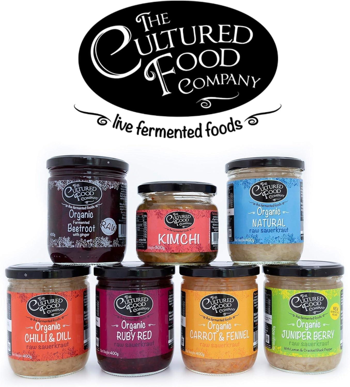 The Cultured Food Company Natural Sauerkraut (400g) & Kimchi (300g ...