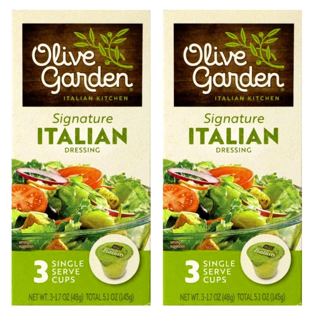 Olive Garden Signature Italian Salad Dressing - 2 Boxes, 6 Single-Serve ...