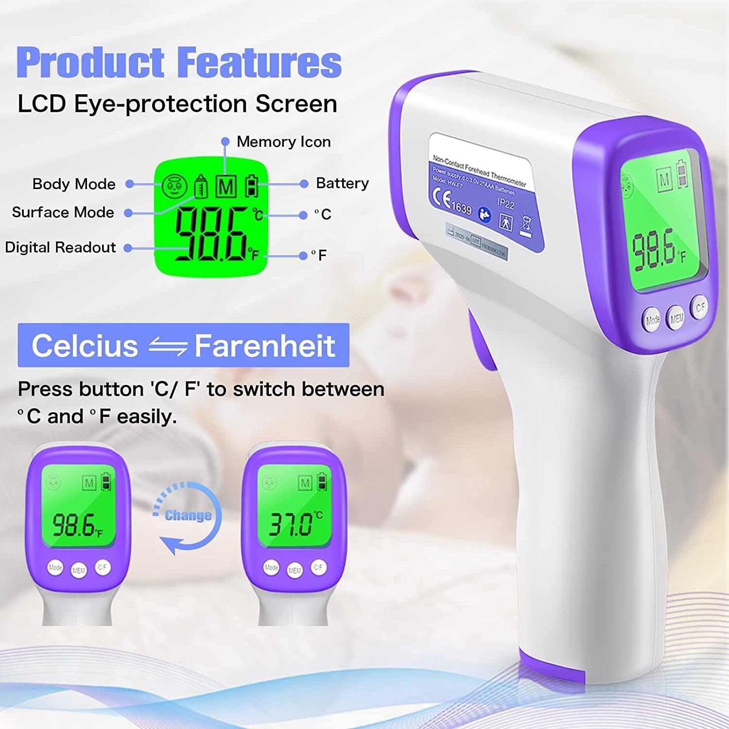 Thermometer for adults Digital Thermometer infrared Forehead ...