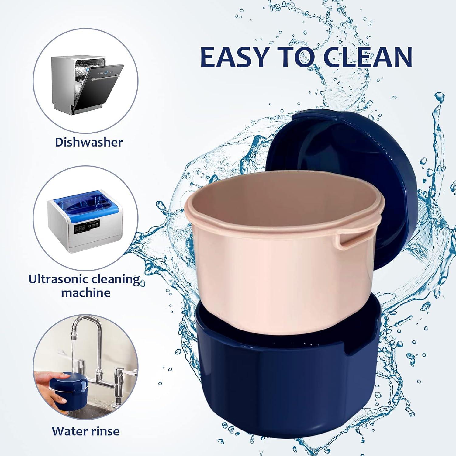 DIDATOOL Denture Cup Denture Bath Denture Cups for Soaking Dentures ...