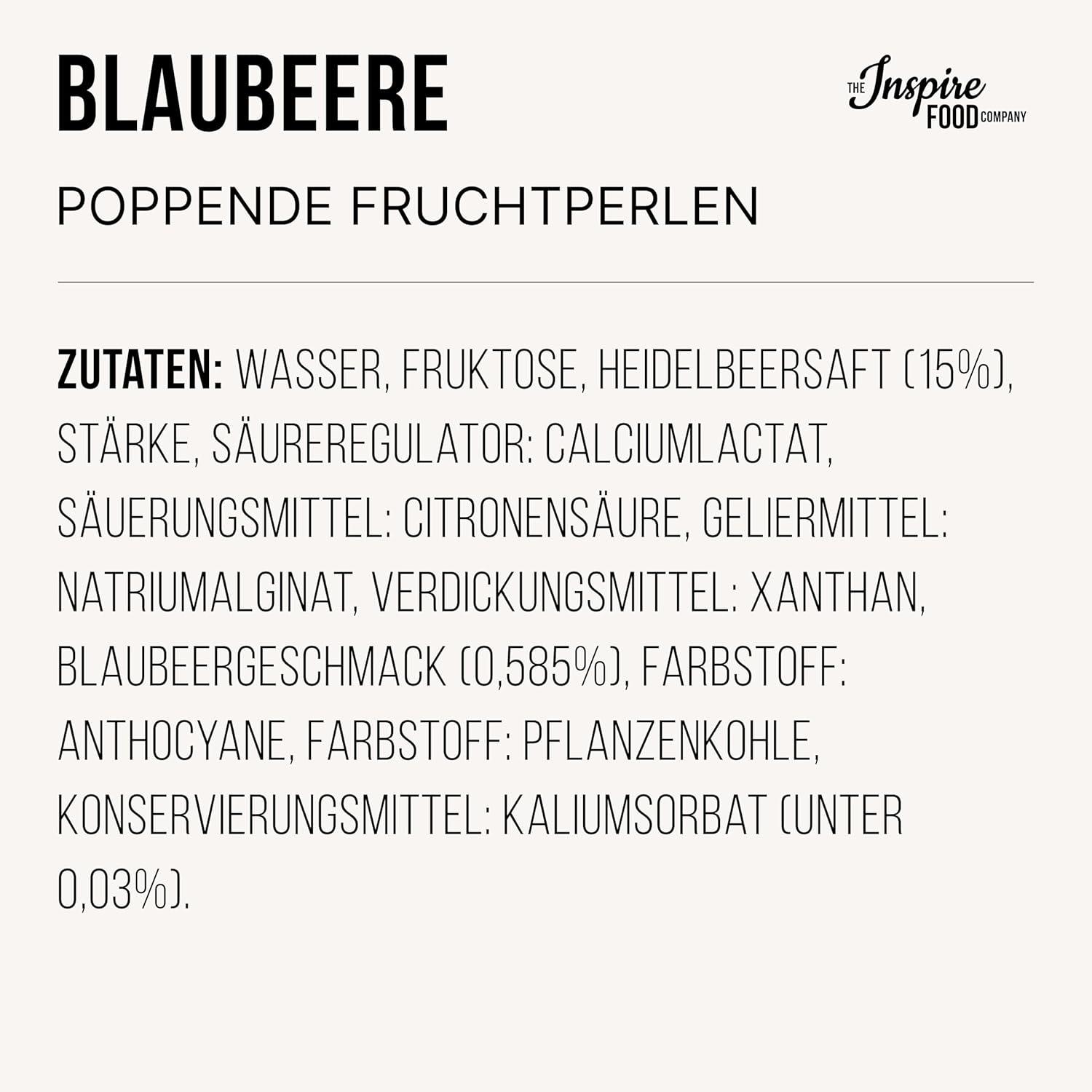 Inspire Blueberry Popping Boba Pearls - 1kg | Vegan & Gluten-Free ...