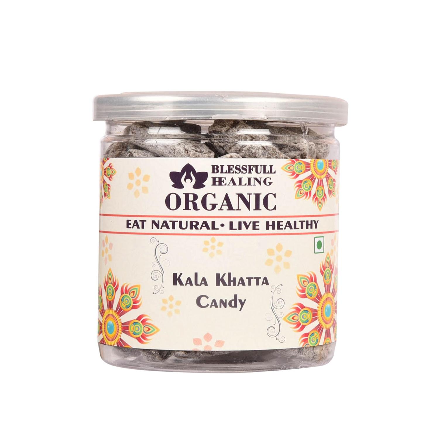 Blessfull Healing Organic Kala Khatta Candy 400 Gram Airtight Container ...