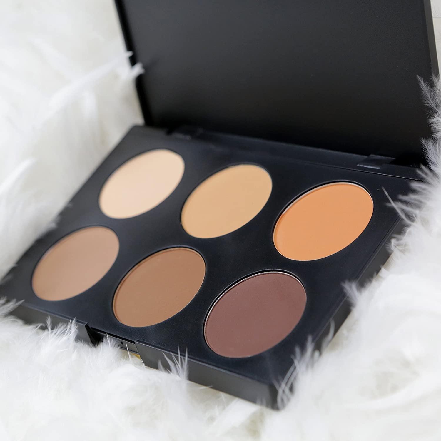 R Noble Contour Palette - Highlighter & Bronzer Kit - 6 Color Makeup ...