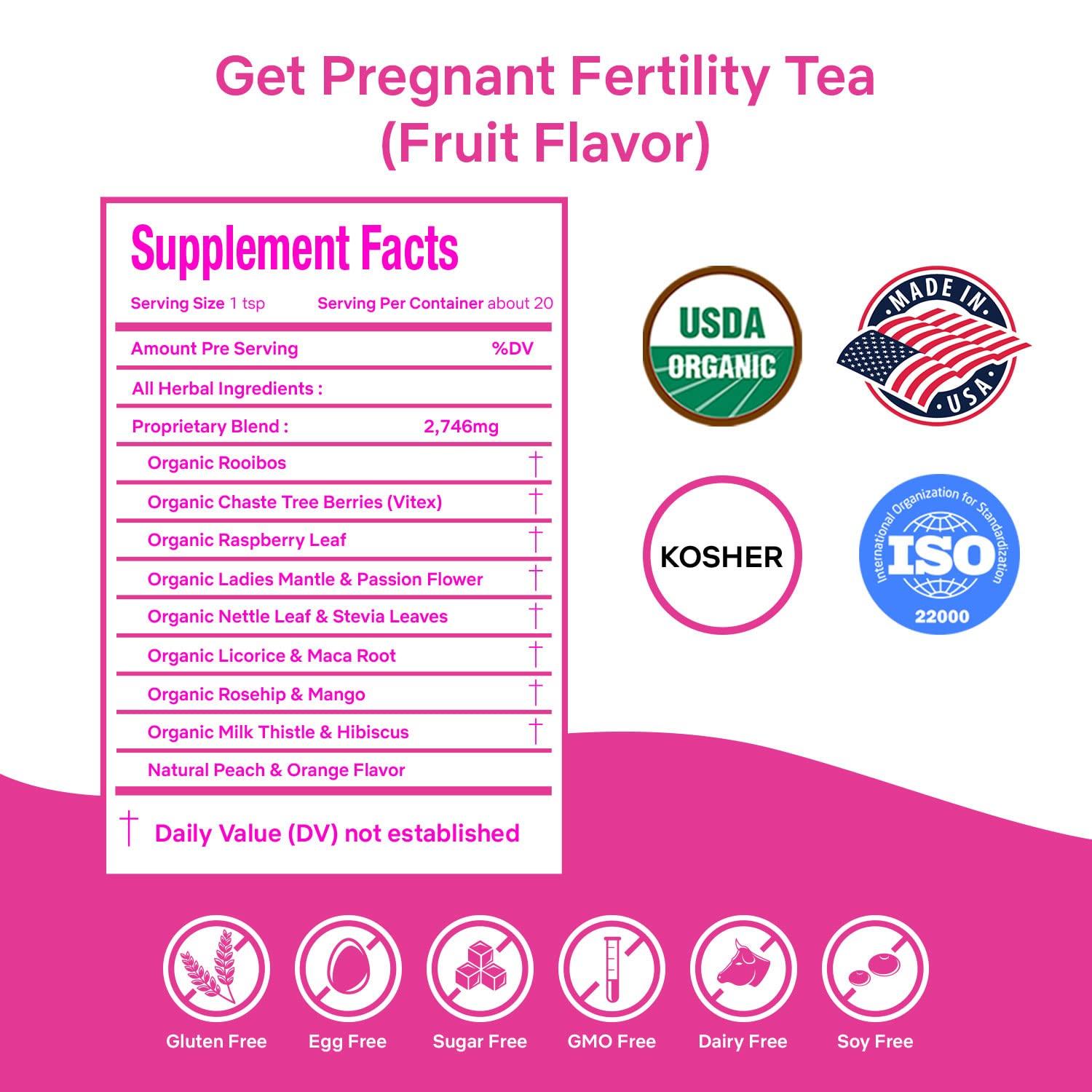 Secrets Of Tea - Fertility Tea for Women with Fruits, Red Raspberry ...