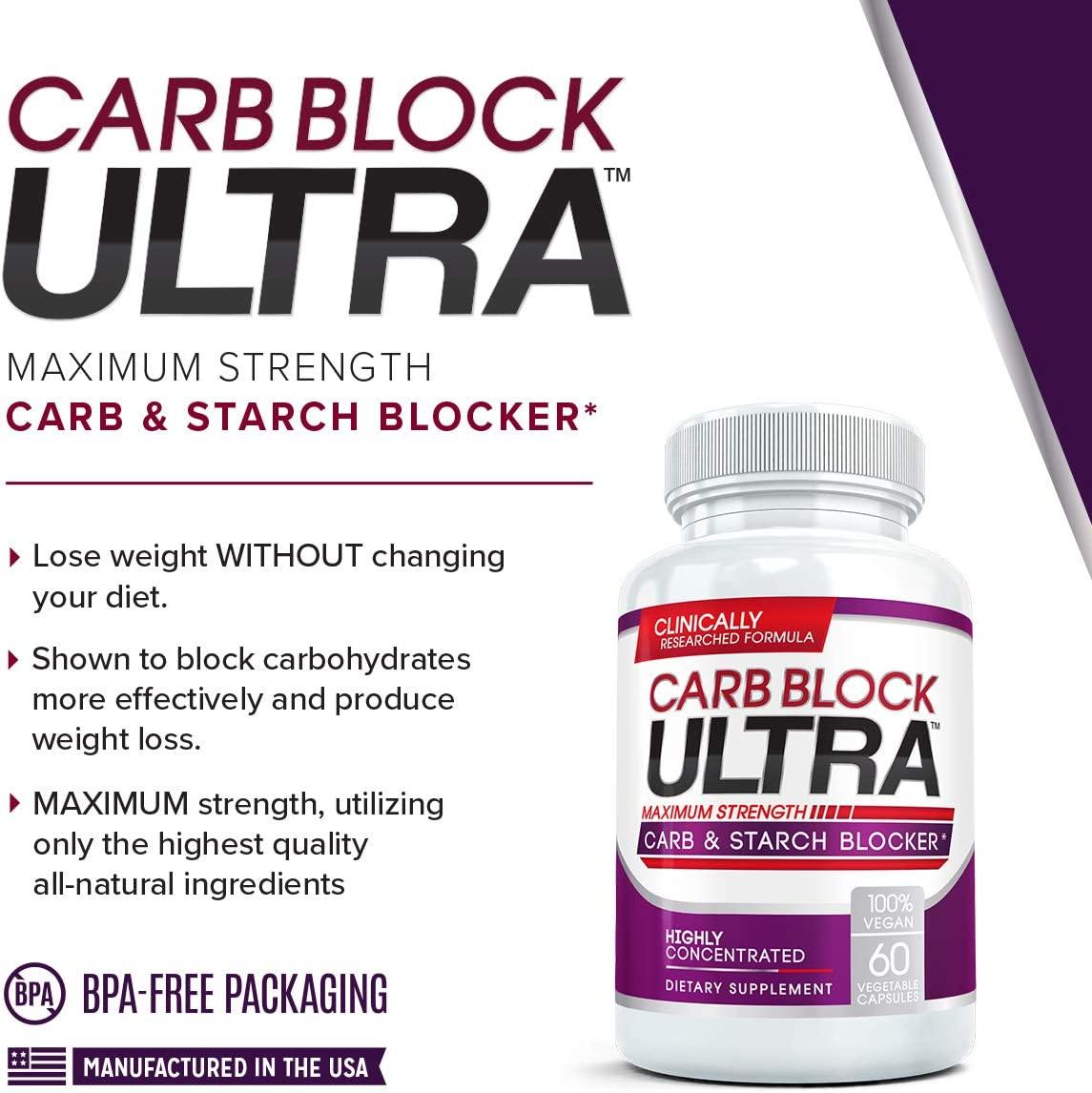 Carb Block Ultra White Kidney Bean Extract - Powerful Keto Diet Cheat ...
