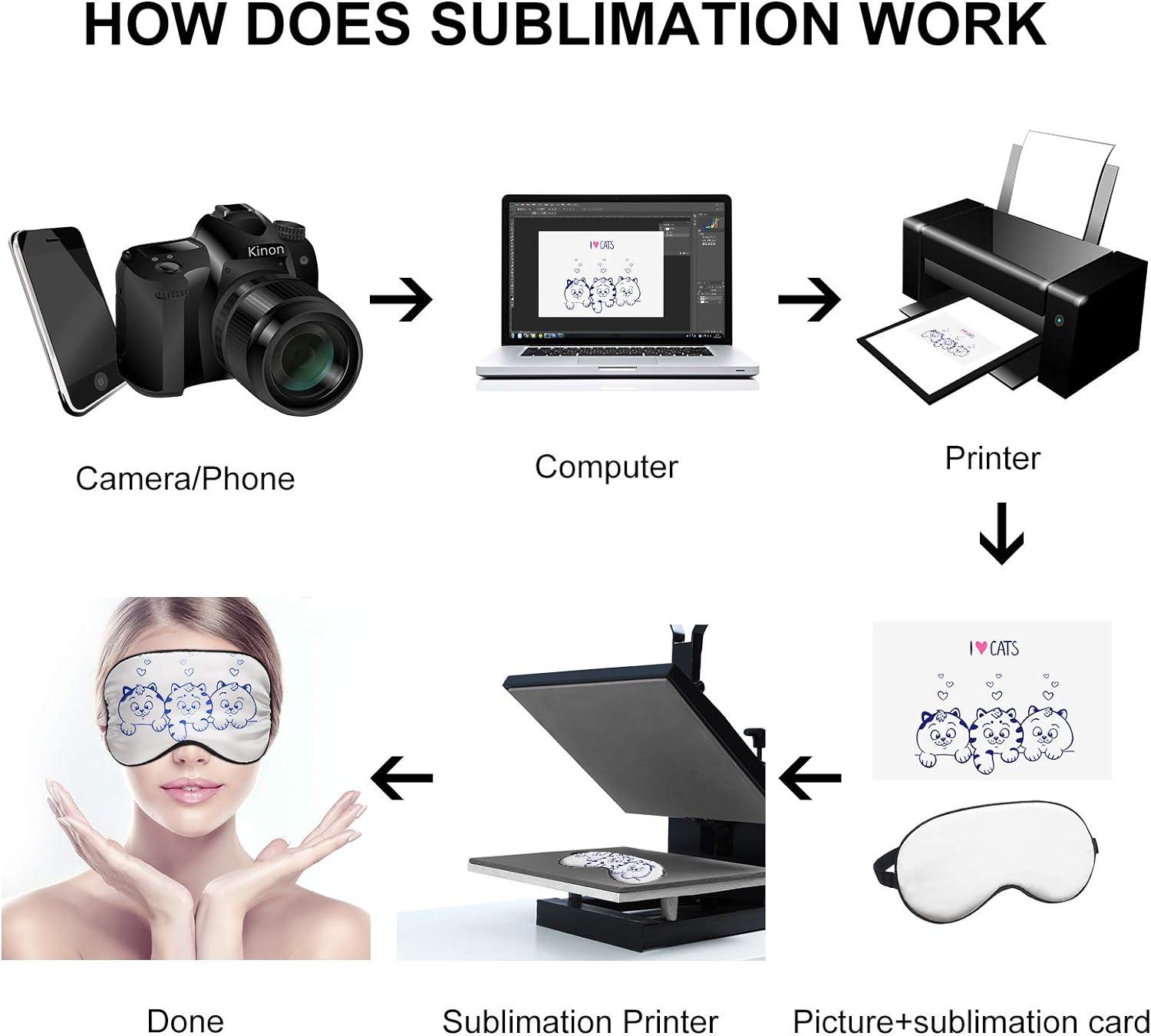 10-Piece Sublimation Eye Sleep Coverings Set - Beige & White Silk ...