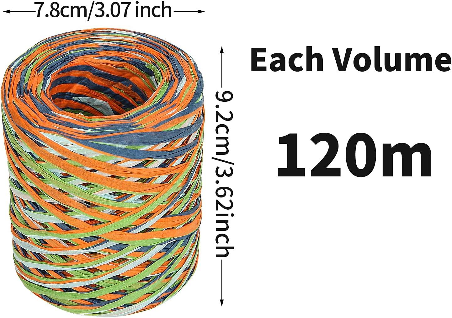 394 Feet Natural Raffia Paper Ribbon Twine for Gifts, Wrapping, DIY ...