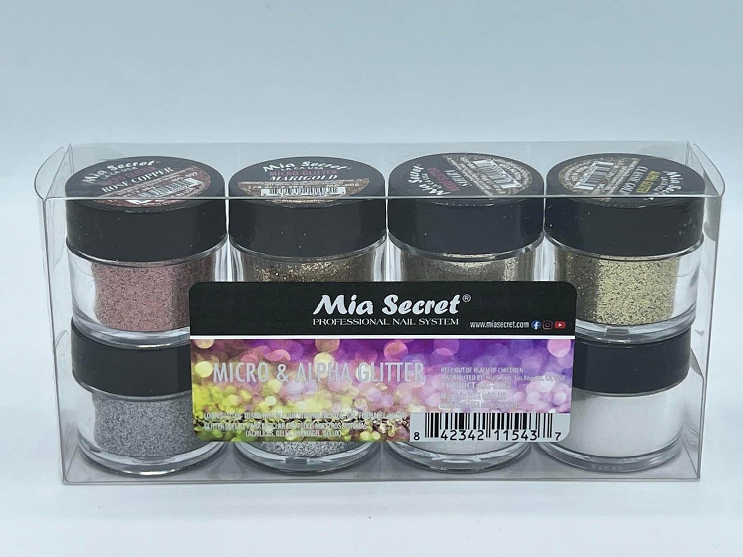 Shop MIA SECRET Micro & Alpha Glitter Collection 8 Jars of 1/4 oz ...