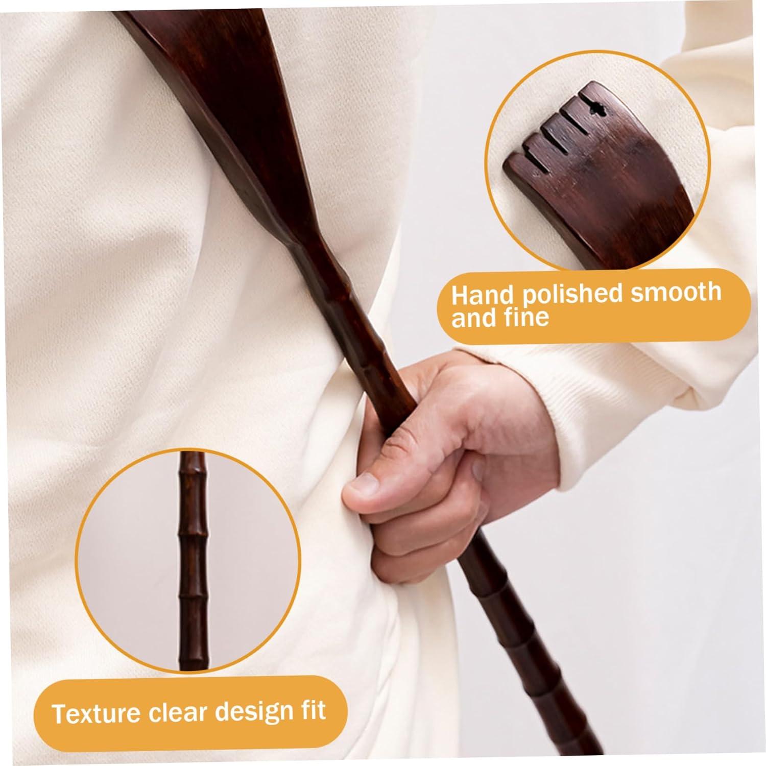19-Inch Back Scratchers - 2-Piece Wooden & Bamboo Set for Itching ...