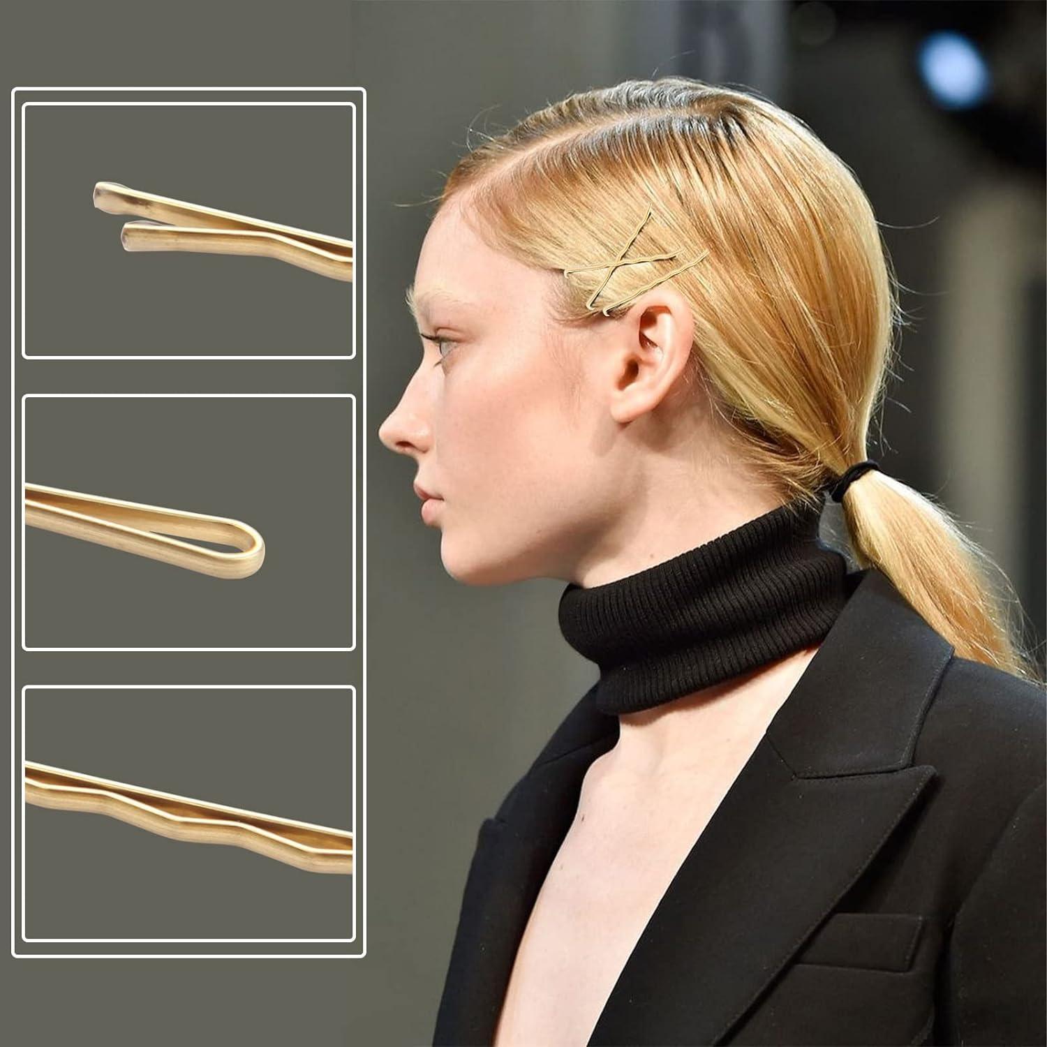 Mbmomnus 100pcs Blonde Hair Grips 6cm Bobby Pins for Women - Ideal for ...