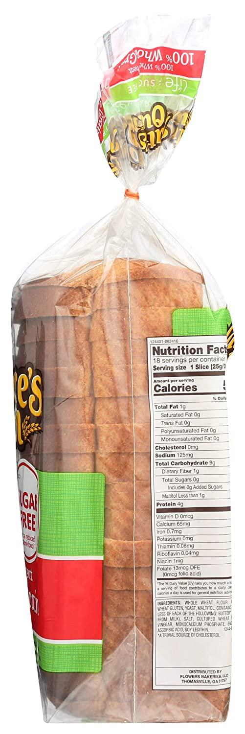 Nature's Own Sugar Free 100% Whole Wheat 100% Whole Grain Bread - 16 oz ...