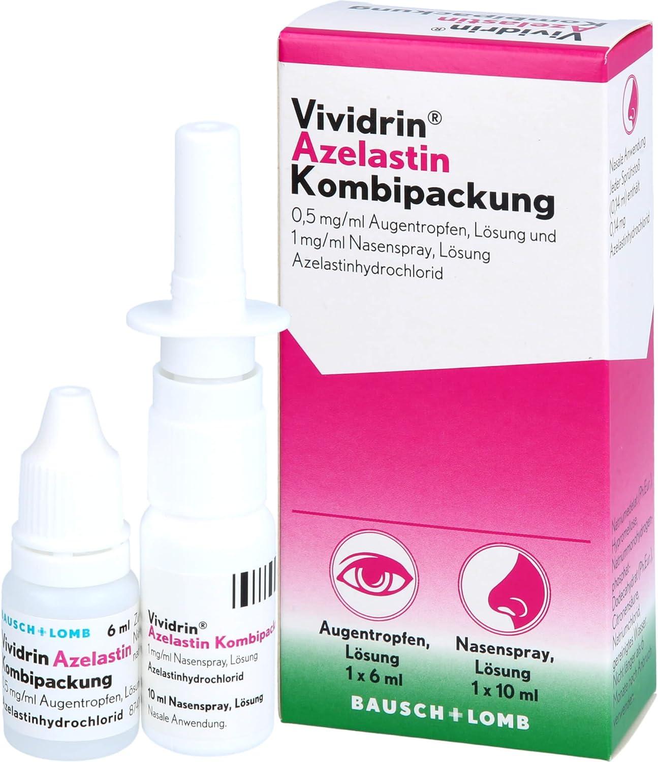 Vividrin Azelastine Eye Drops & Nasal Spray Combo Pack - 1 PC ...