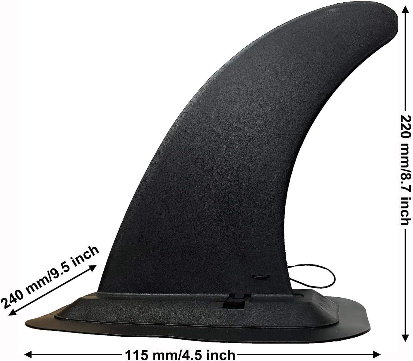 Detachable Center Fin Kayak Rudder Kit | Black Tracking Fin for ...