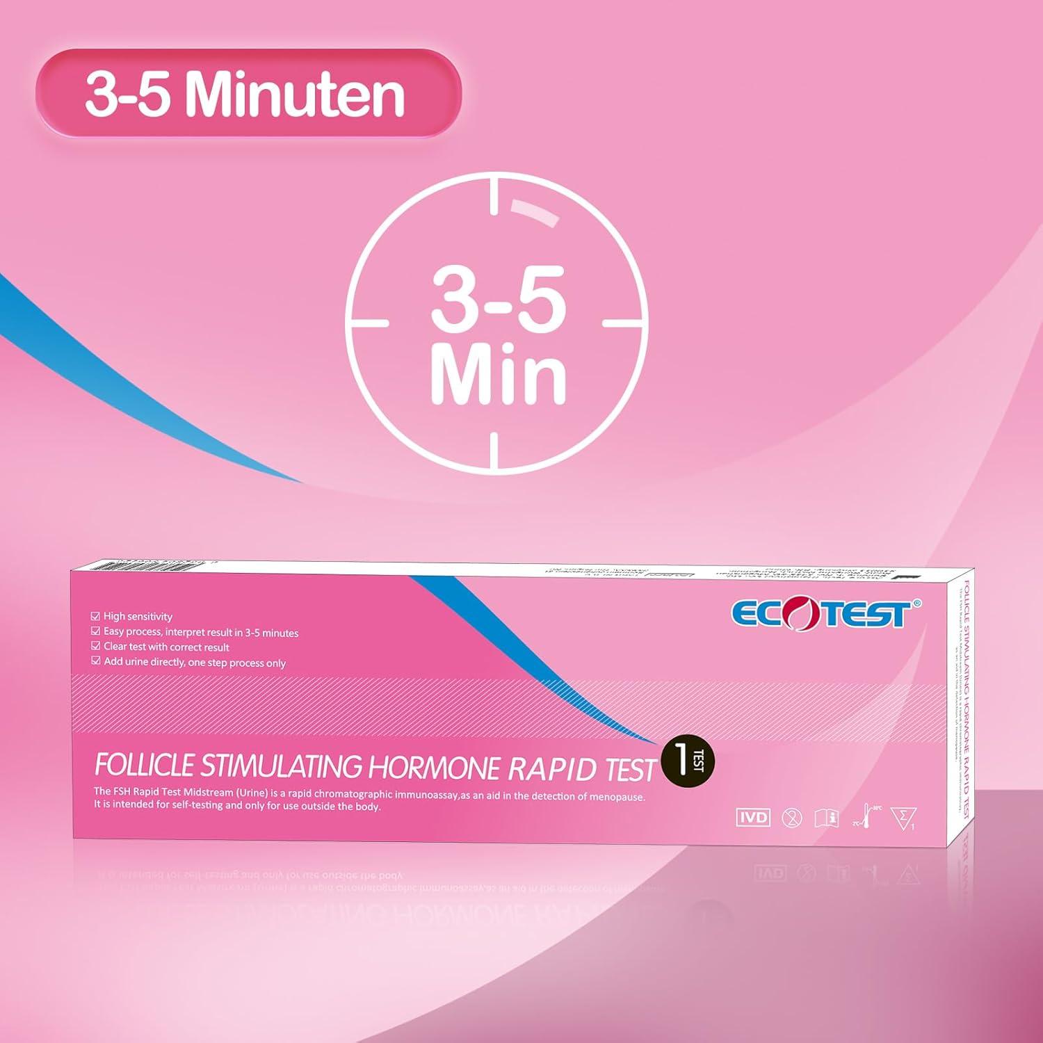 ECOTEST FSH Rapid Test - 2 Piece Follicle Stimulating Hormone Self-Test ...