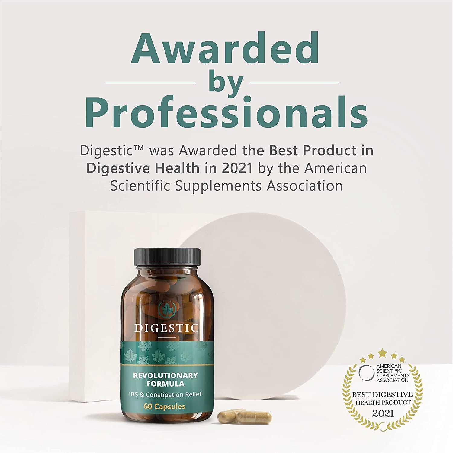 Digestic 100% Natural Laxative for Constipation Relief - 180 Capsules ...