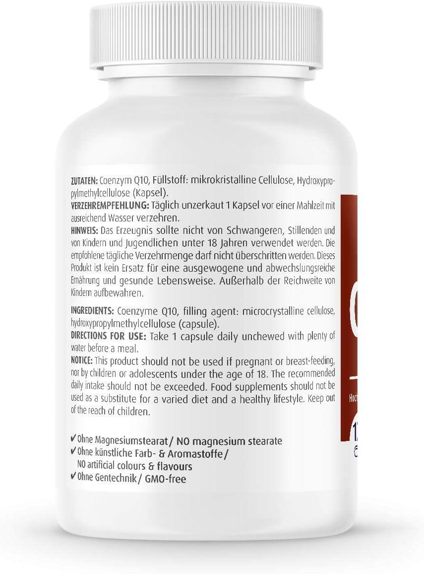 Zeinpharma Coenzyme Q10 Forte 200mg - 120 Vegan Capsules for Energy ...