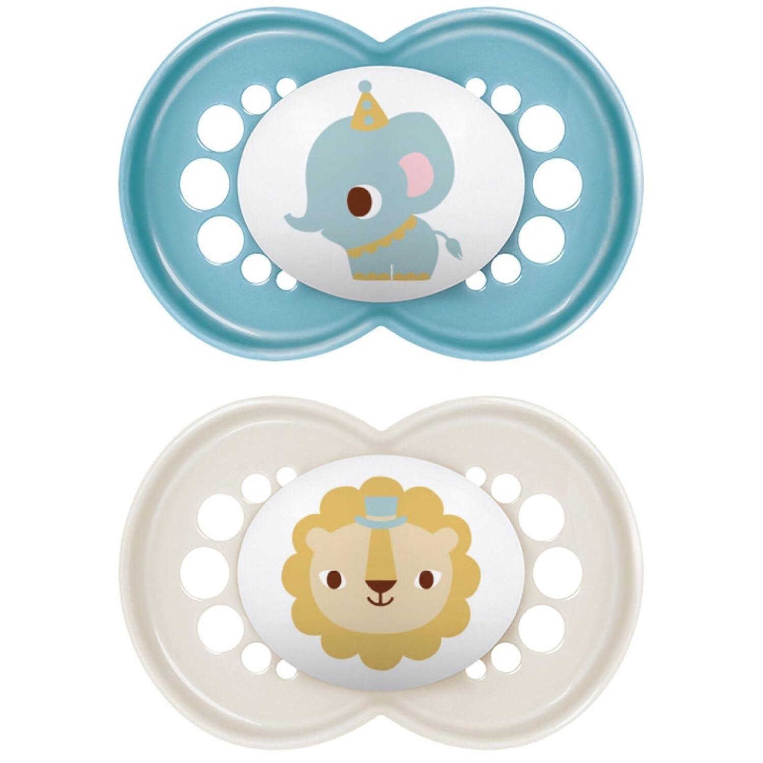 MAM Original Pacifier 6+ Months | Symmetrical Silicone (2 Pack) with ...
