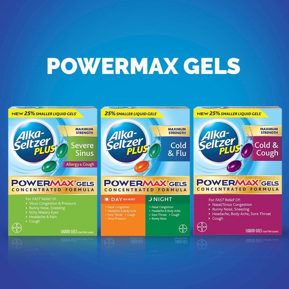 Alka Seltzer Plus Maximum Strength PowerMax Cold and Cough Medicine ...