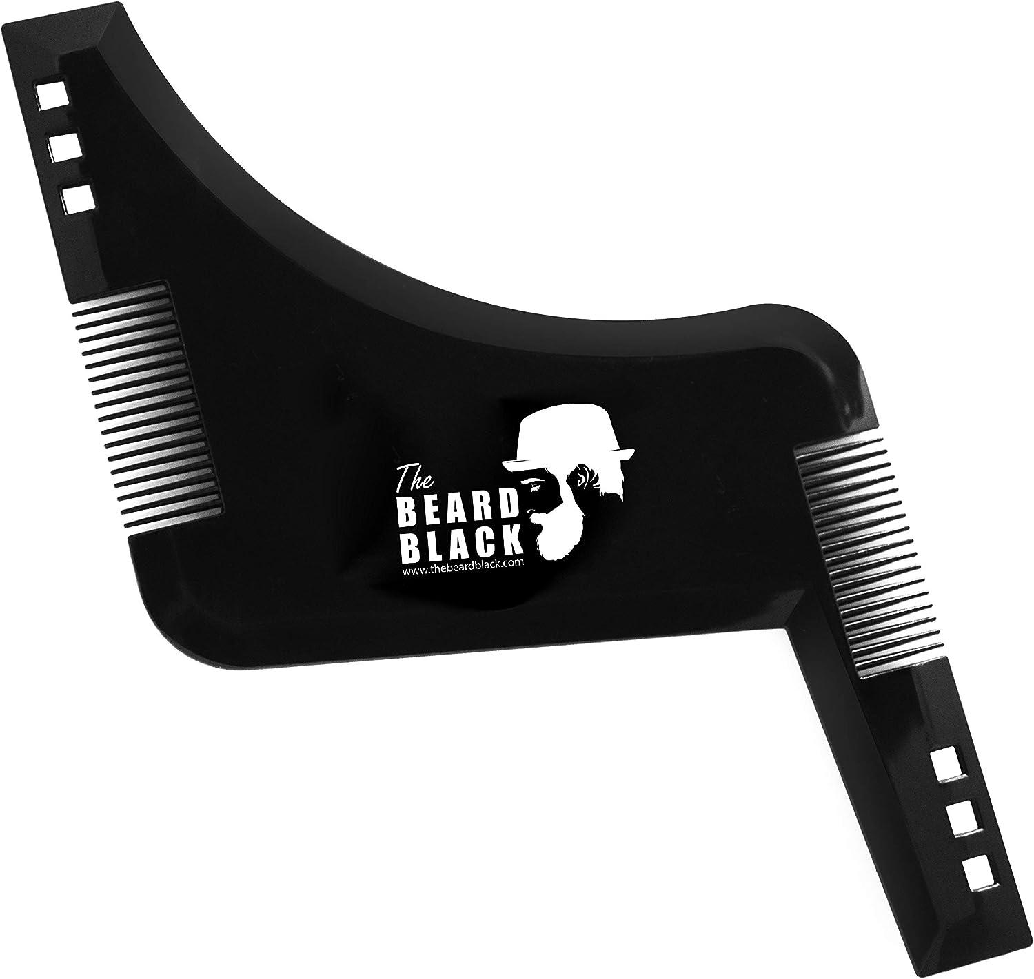 BEARD BLACK Beard Shaping & Styling Tool with Inbuilt Comb - Perfect for Beard Trimmer or Razor ...