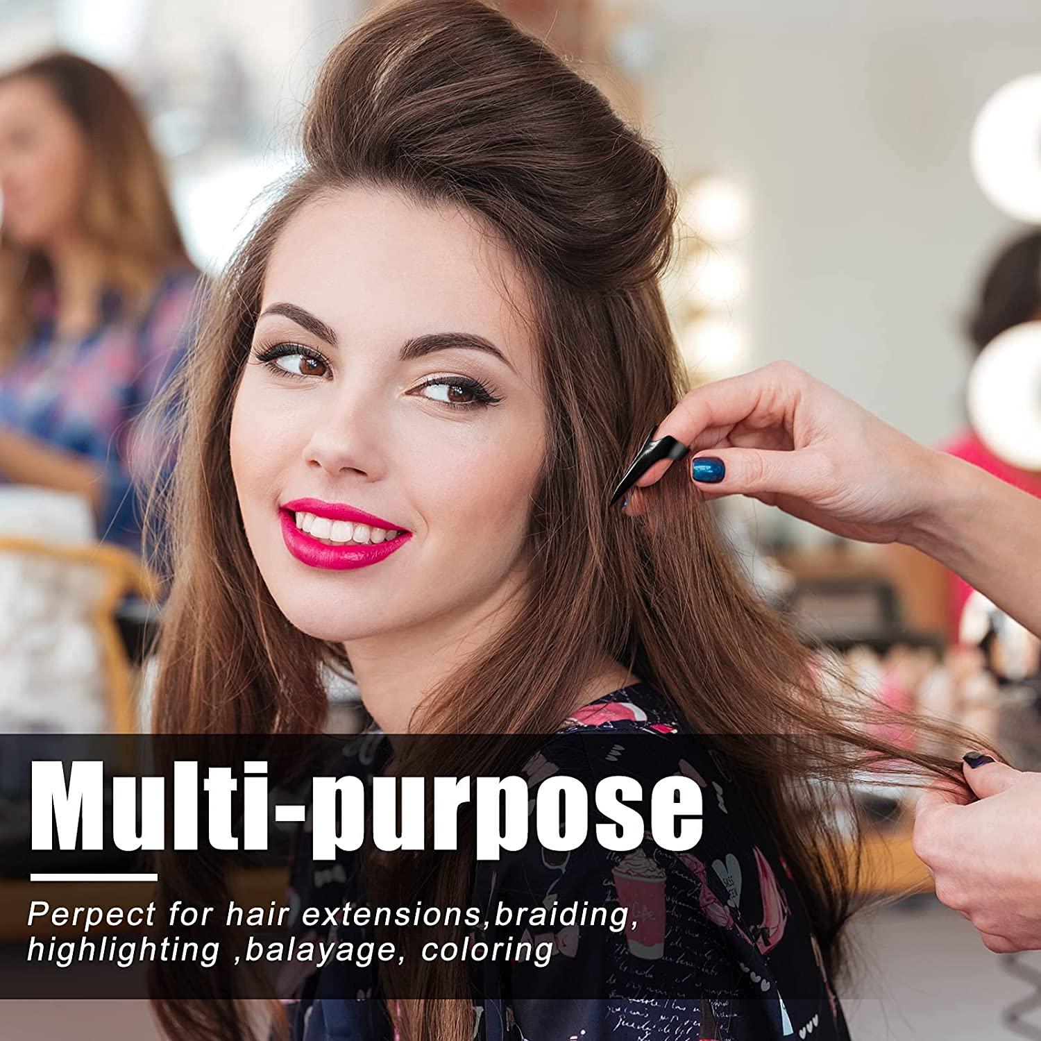 10-Piece Hair Parting Sectioning Tool Set - Black Metal Rings for ...