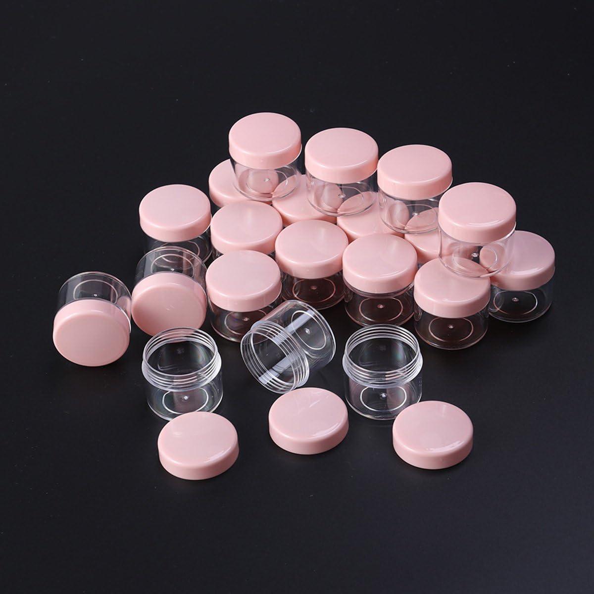 Lurrose 20Pcs Mini Cosmetic Containers - Portable Travel Sample Jars ...