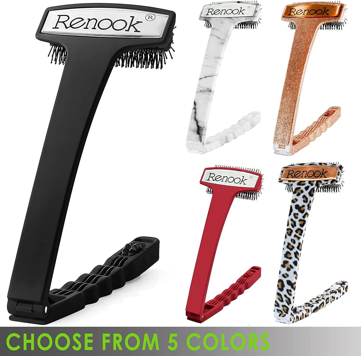 RENOOK Folding Back Scratcher with Oversized Bristled Head and Massage ...
