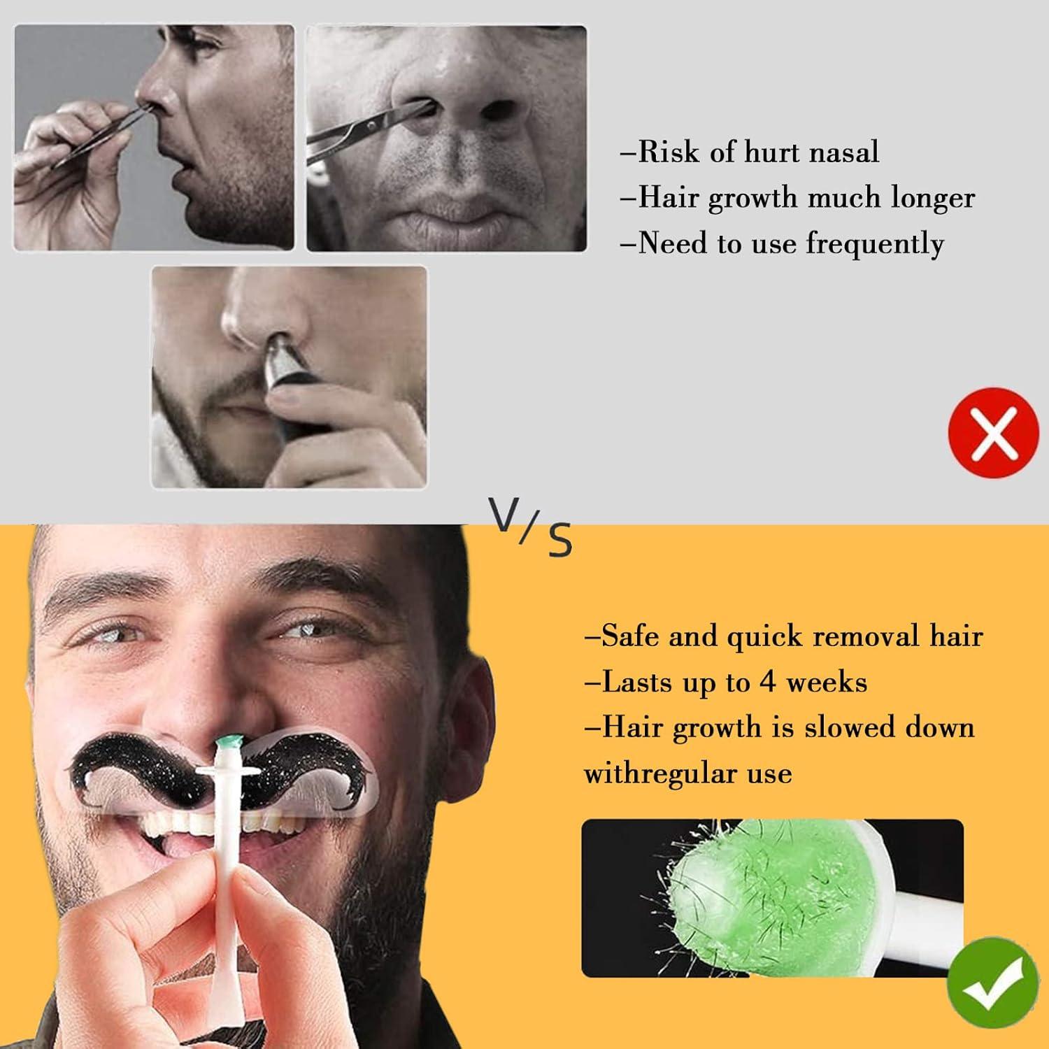 Nasal Hair Wax Set | Pain-Free Nose Wax for Men & Women | Safe ...