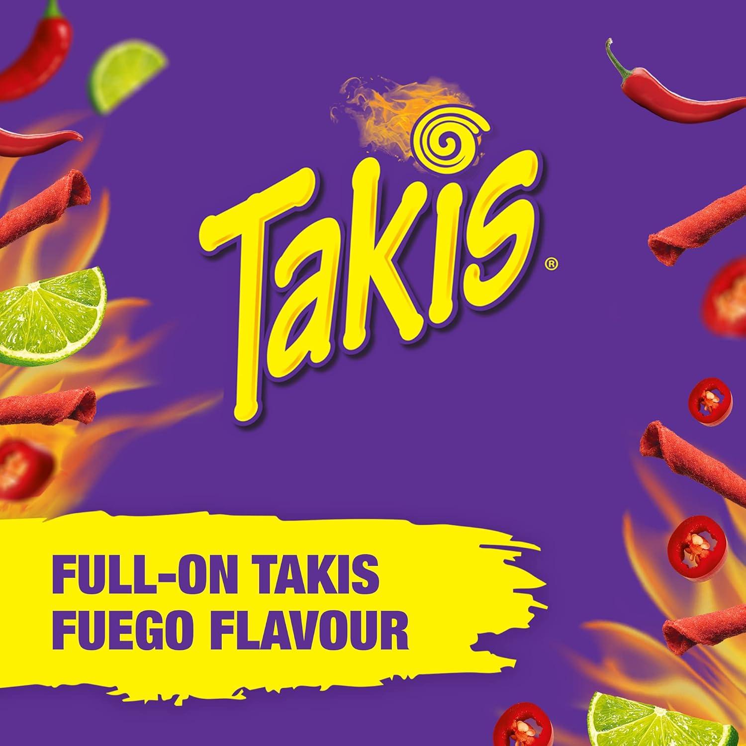 Takis Fuego Spicy Chili Pepper And Lime Rolled Tortilla Chips - Crunchy ...