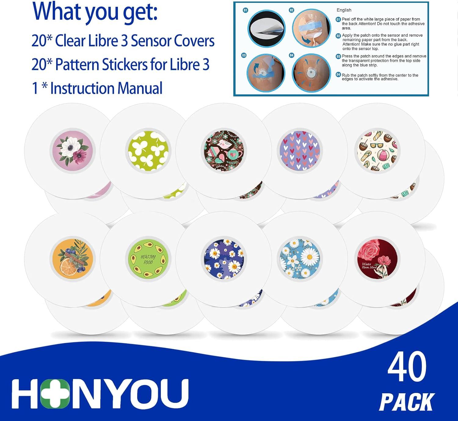 Freestyle Sensor Stickers & Libre 3 Covers - Waterproof Adhesive ...