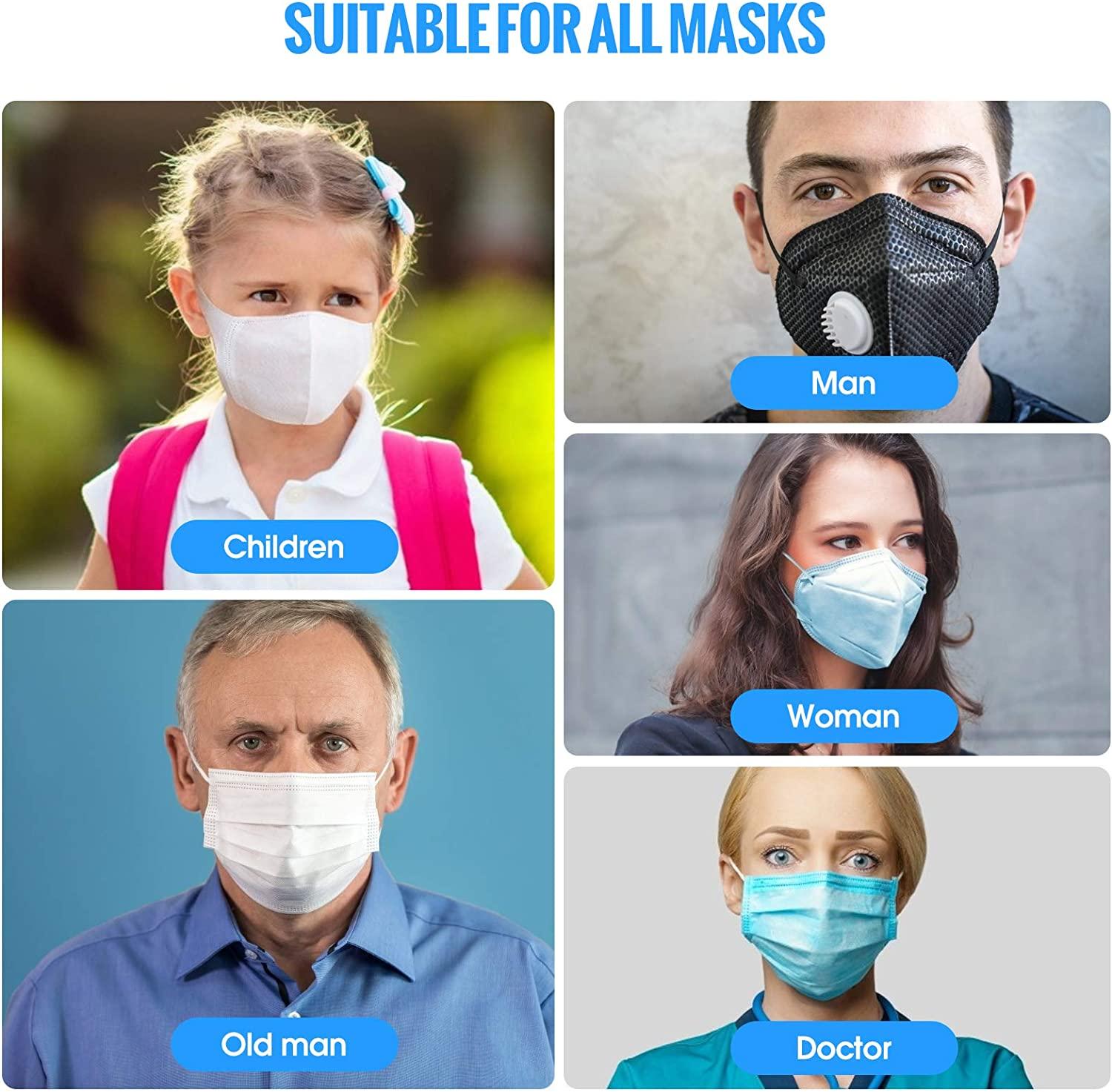 Mask Extender Strap Ear Savers - Adjustable Extension Hook for Masks ...