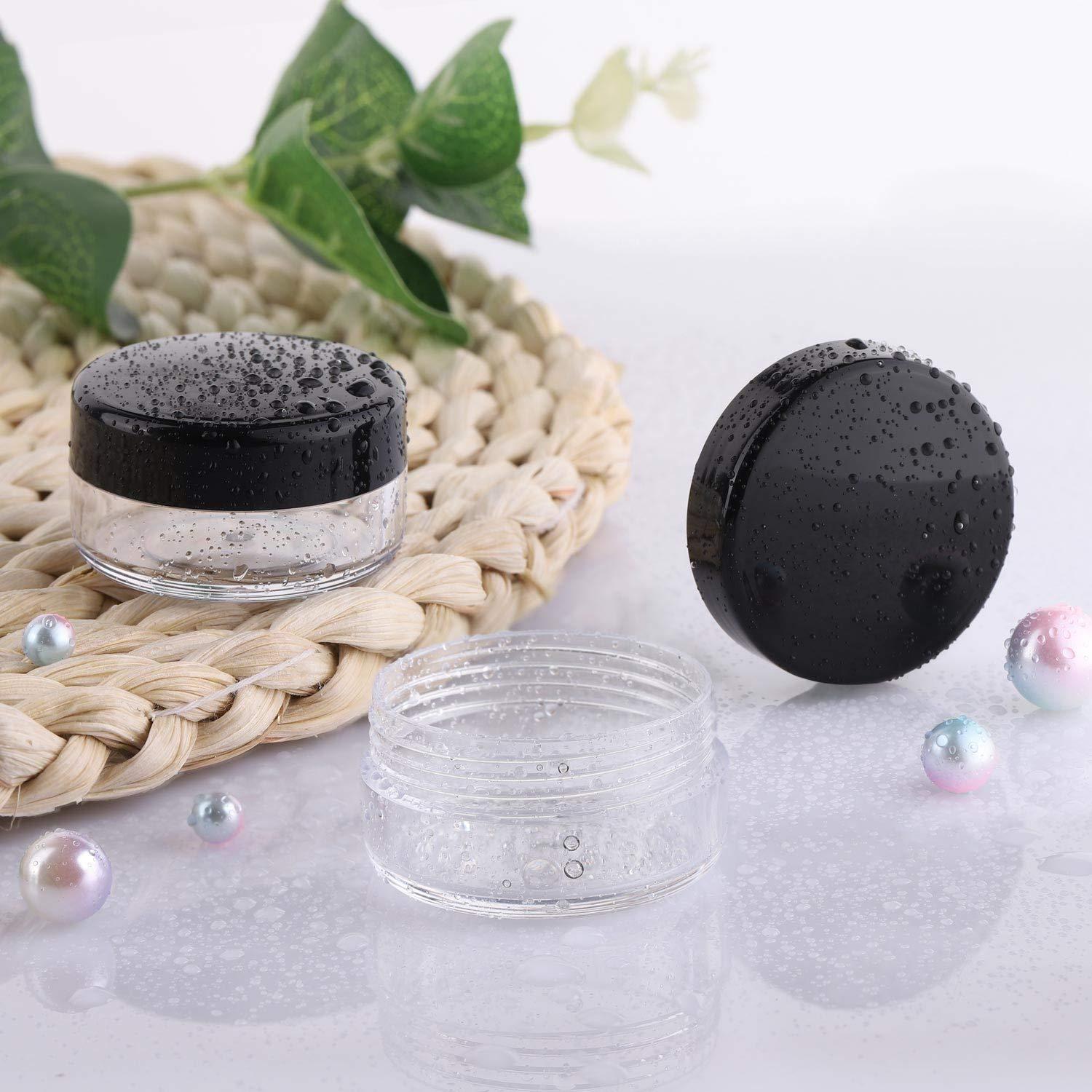 100 Count 10g Small Round Sample Cosmetic Jars with Lids | Makeup ...