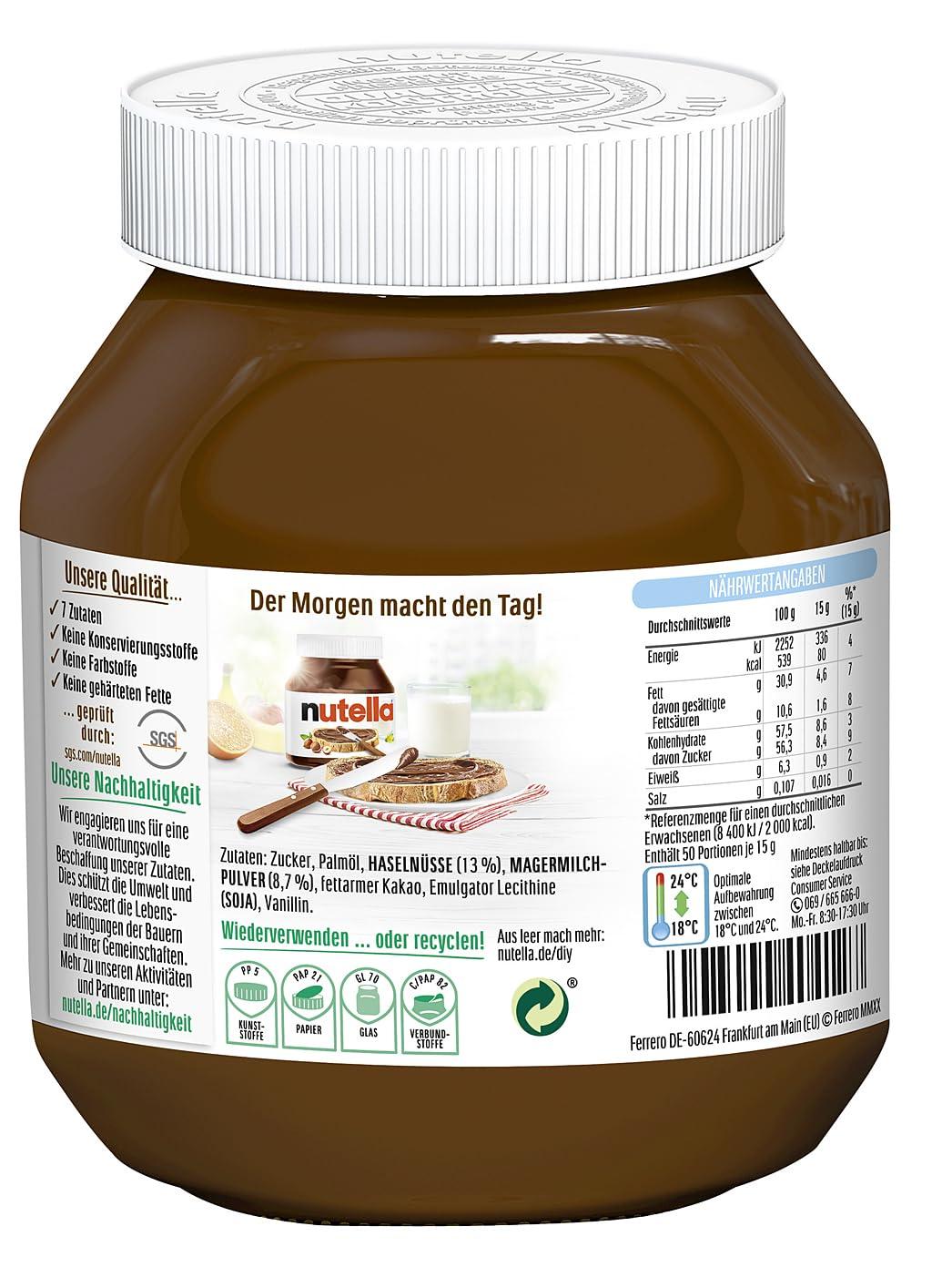 Buy Nutella Hazelnut Nougat Cream 750g - Perfect Spread for Delicious ...