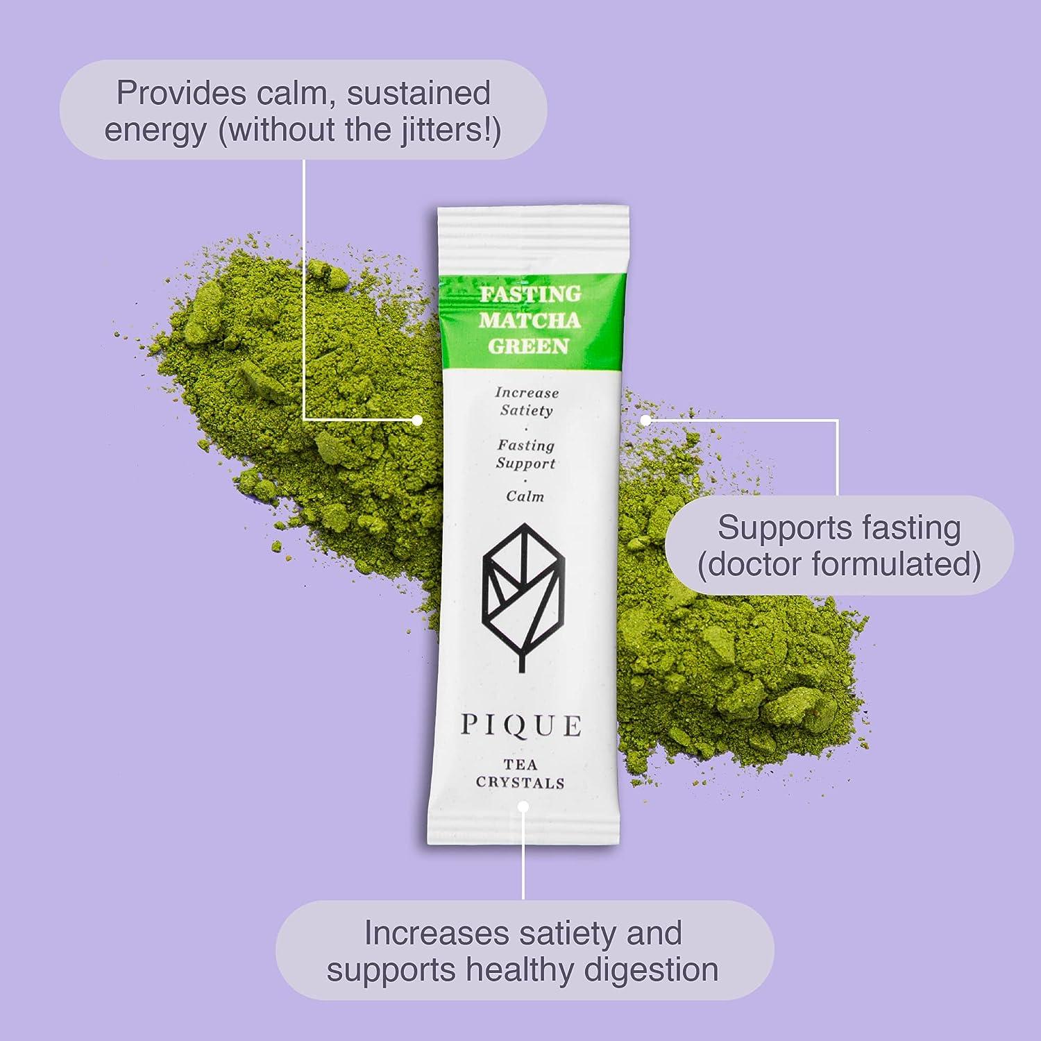 Pique Organic Matcha Fasting Tea Crystals - Metabolism Support, Calm ...
