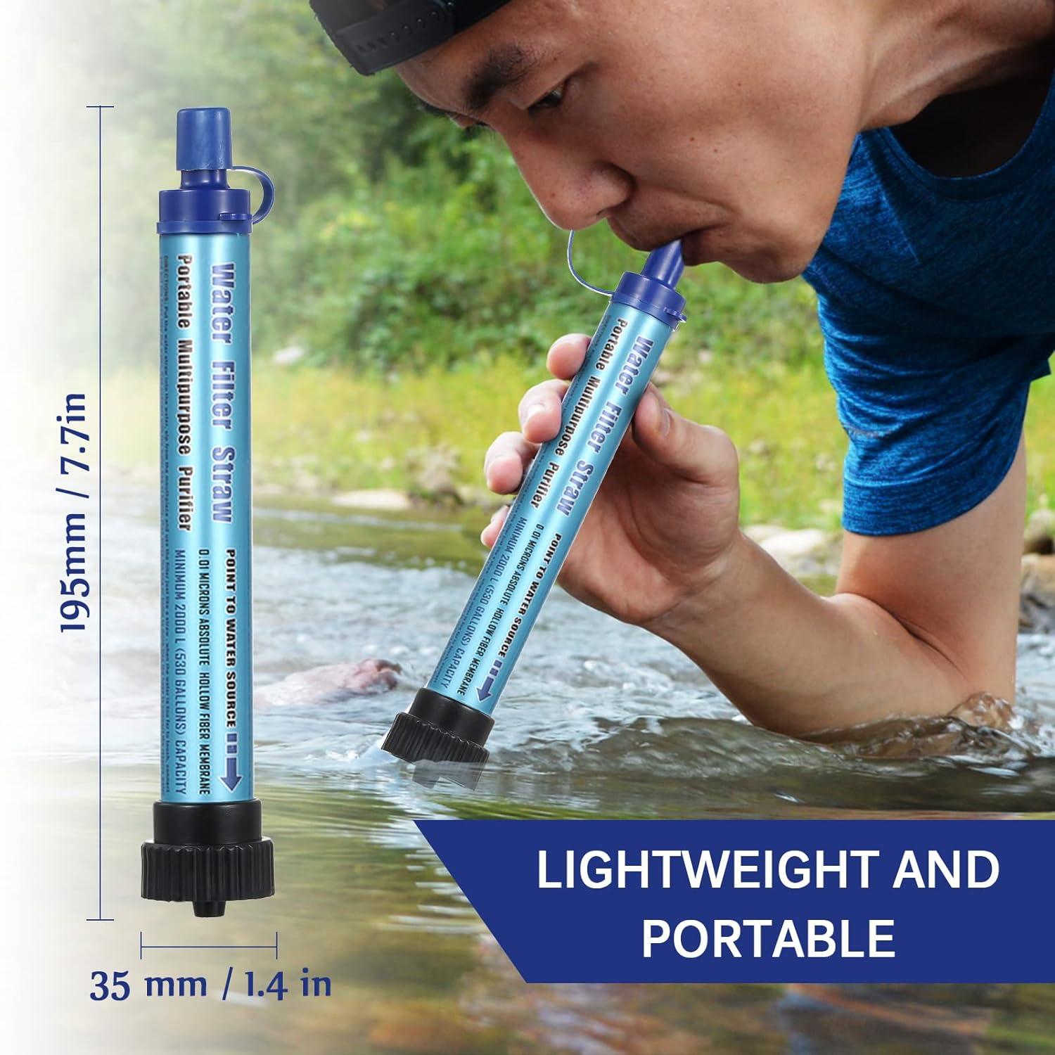 Aomiun Water Filter Straw- Portable Personal Purifier for Camping ...