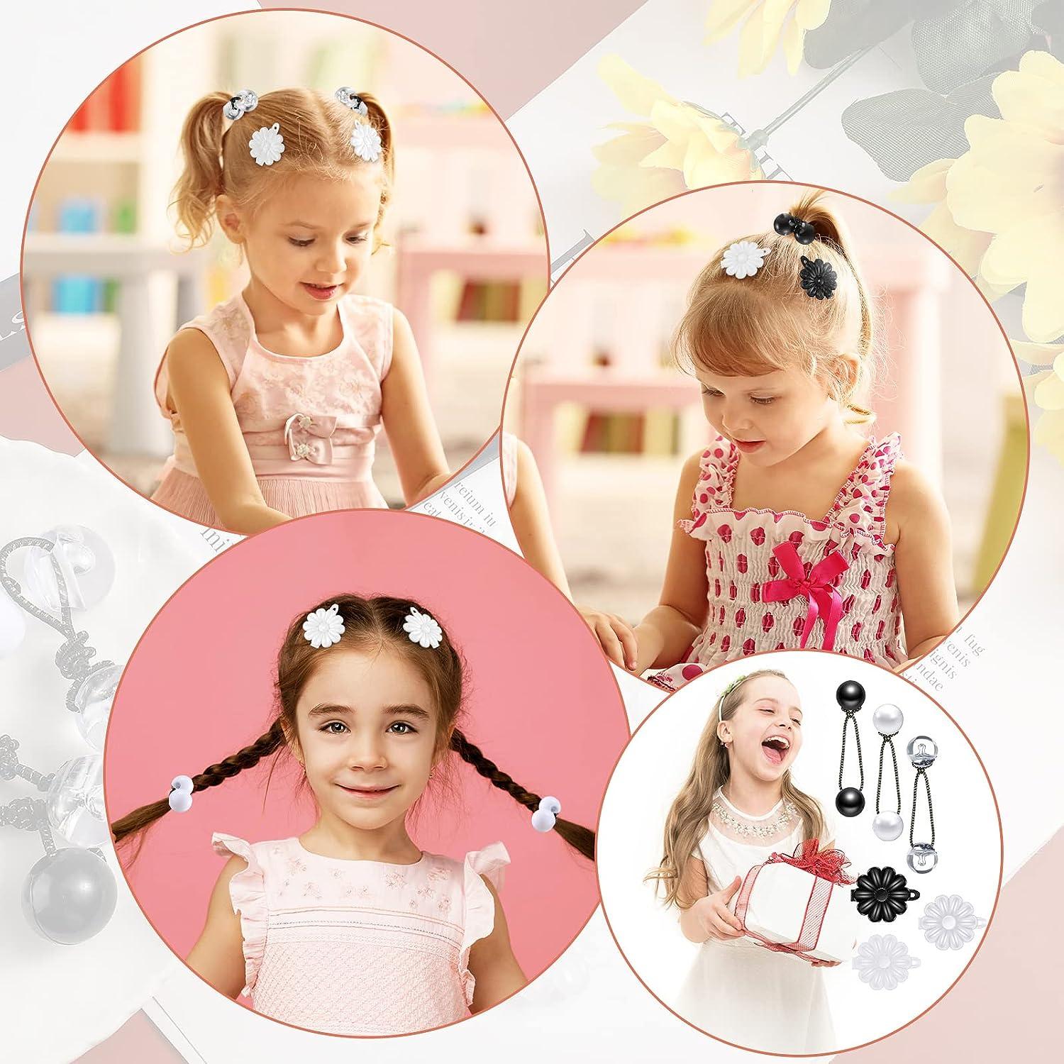 72 Pcs Hair Barrettes for Girls - Self Hinge Hair Ties Set with Bubble ...