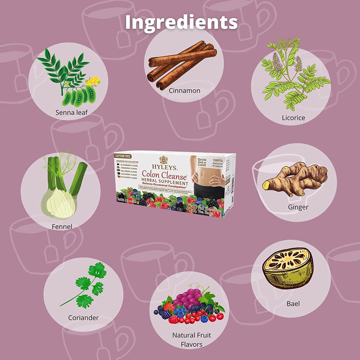 HYLEYS Tea Wellness Colon Cleanse Assorted Tea 42 Ct - 1 Pack | Buy Now ...