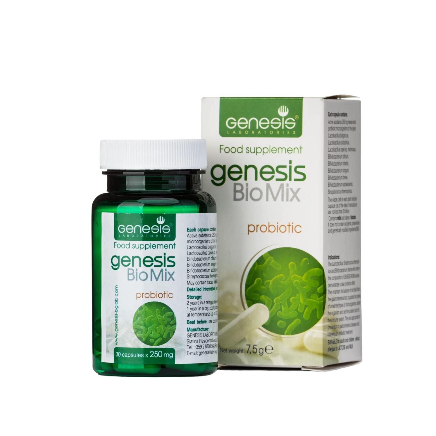 Buy Bacterial Culture Genesis Bio Mix 30 Capsules 240 Mg - Enhance ...