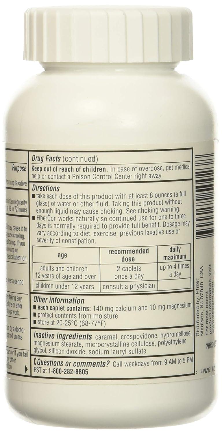 Fibercon Fiber Therapy 140 Caplets for Regularity - Fast-Acting Relief ...