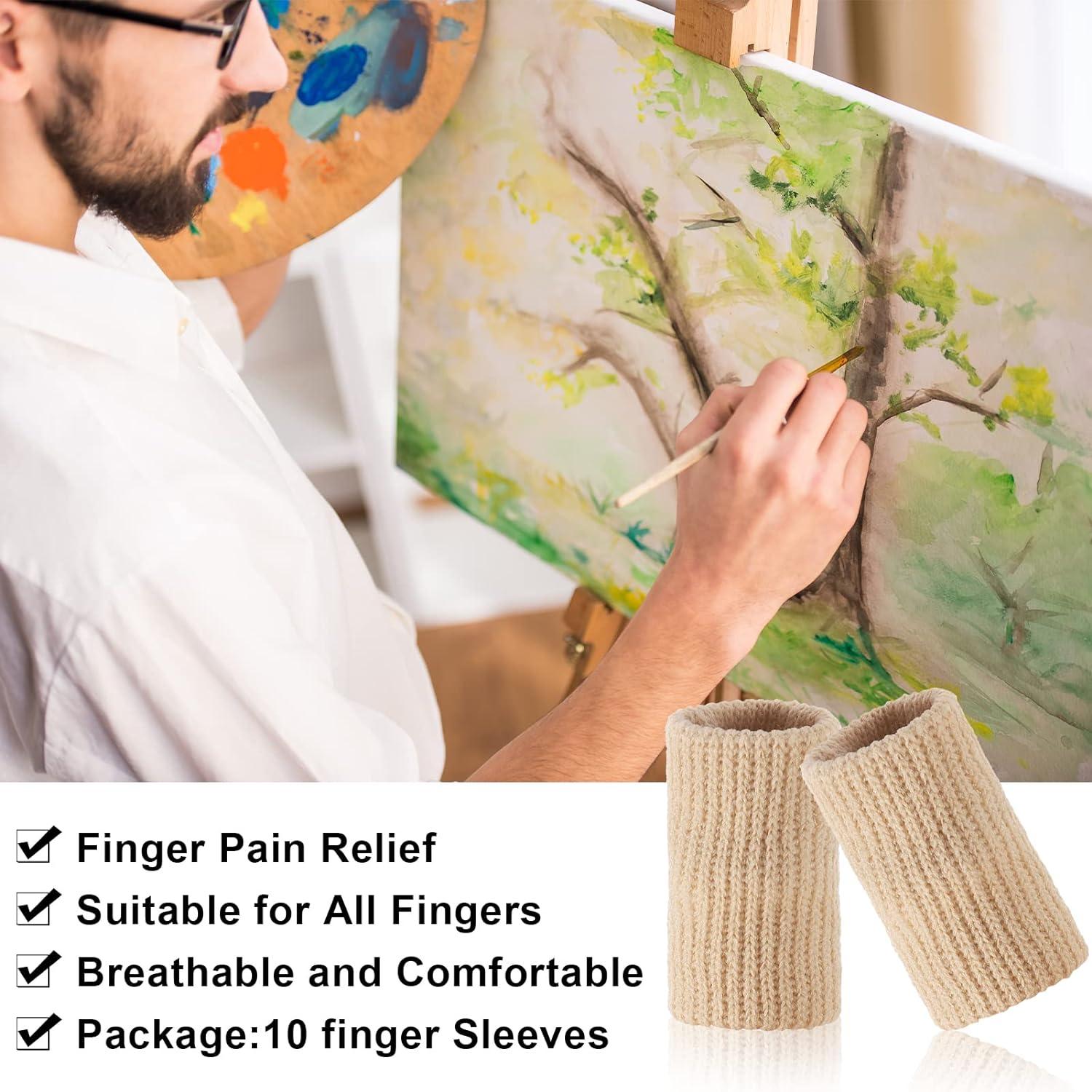 Heyu-Lotus 10 Pcs Finger Compression Sleeves - Breathable Support for ...