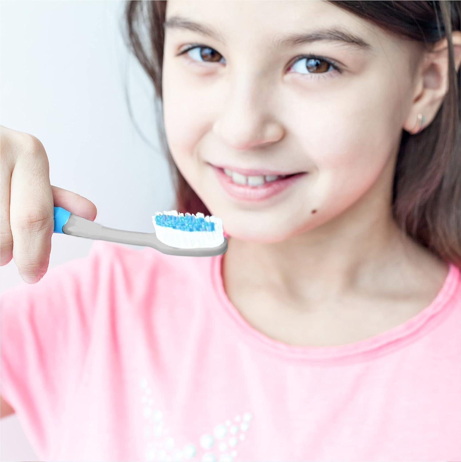 BioSwiss Pack of 4 Soft Bristle Toothbrushes with Rubber Grip | Tongue ...