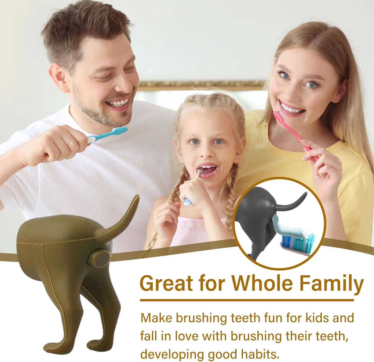 2PCS Pooping Dog Butt Toothpaste Topper Dog Poop Toothpaste Dispenser ...