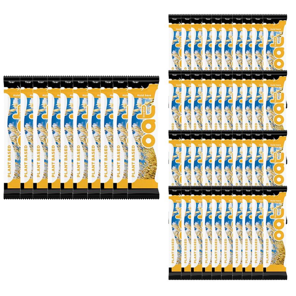 50 x 10ml Lakeland Long Life UHT Oat Milk Sachet Non Dairy Wheat Plant ...