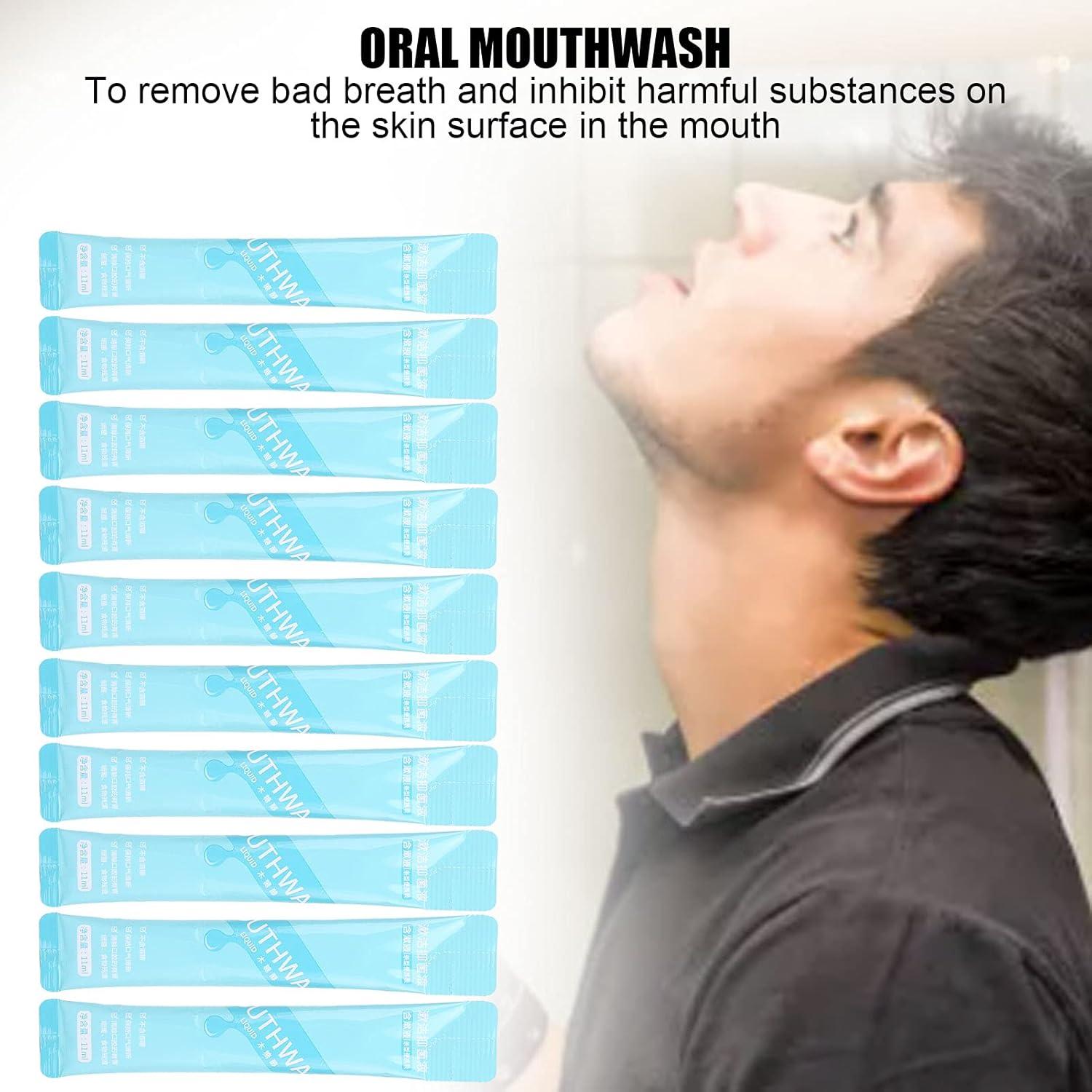 Disposable Mouthwash - 10 Bags 11ml Each | Freshen Breath & Promote ...